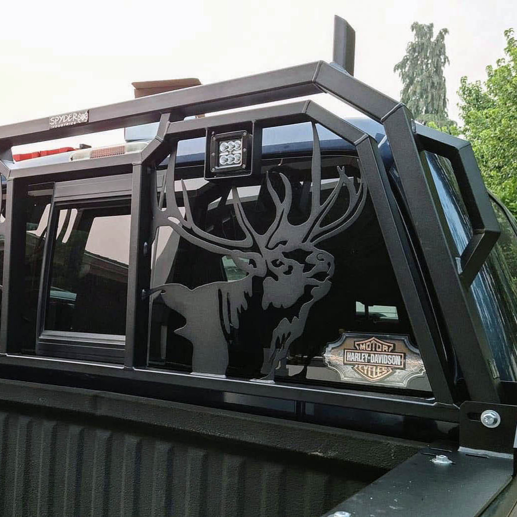 Elk Head Theme Headache Rack for Trucks – Spyder Industries
